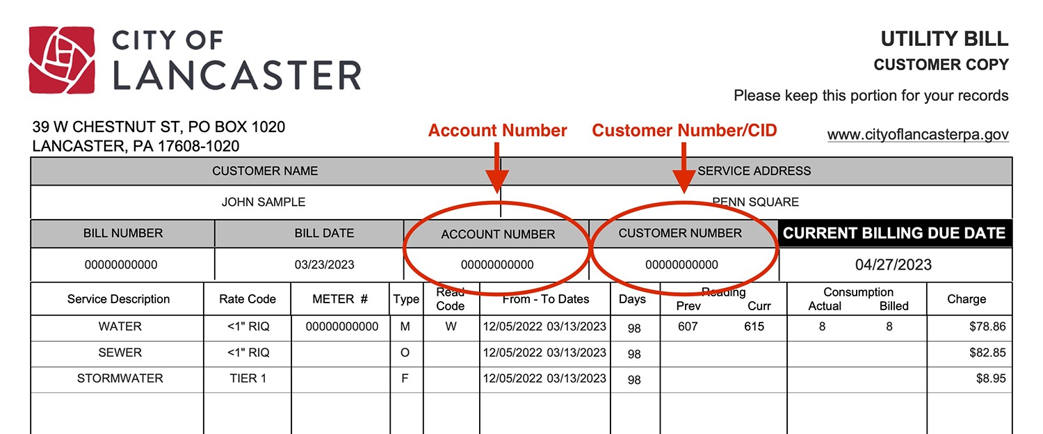 Utility Billing Frequently Asked Questions | City of Lancaster, PA